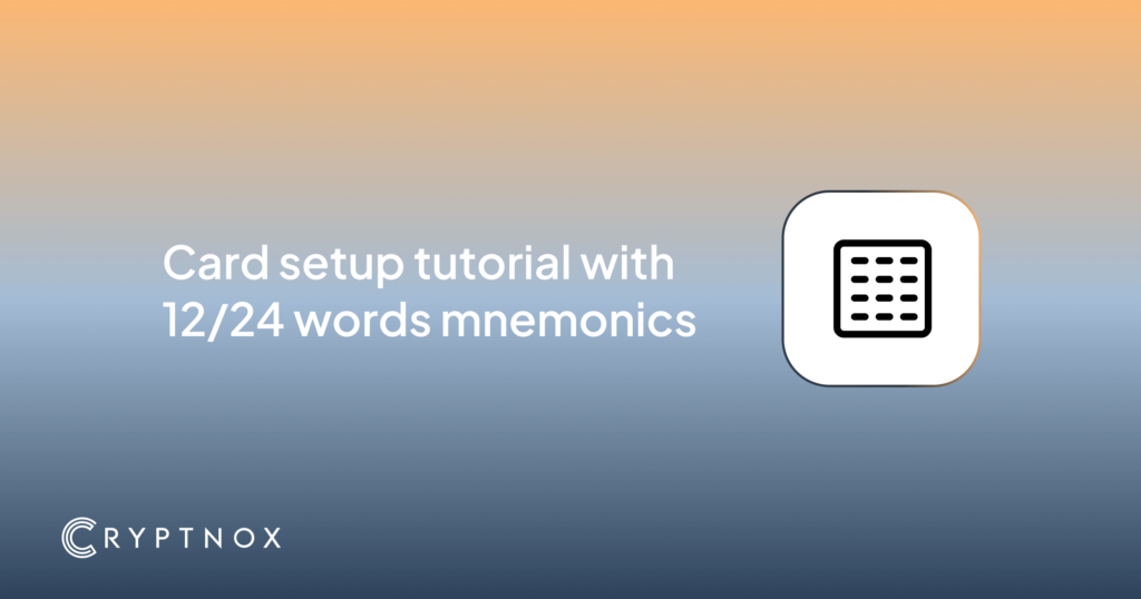 Tutorials: How To Setup With 12/24 Words Seed Phrase (BIP39)