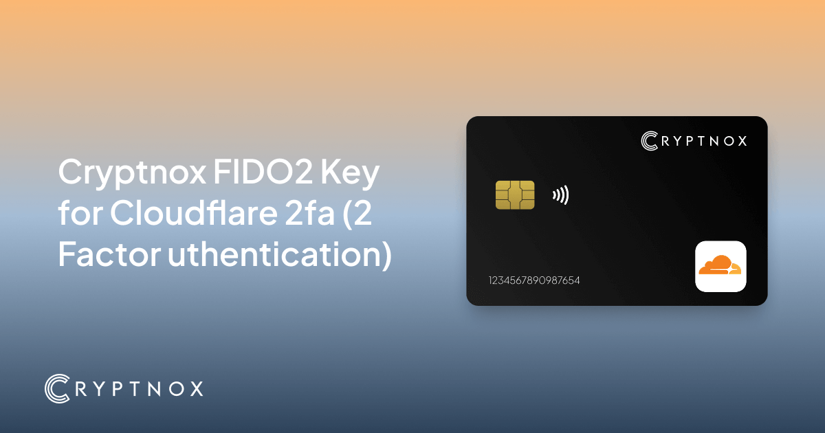 Set Up Cryptnox FIDO2 Card For Cloudflare On Mobile