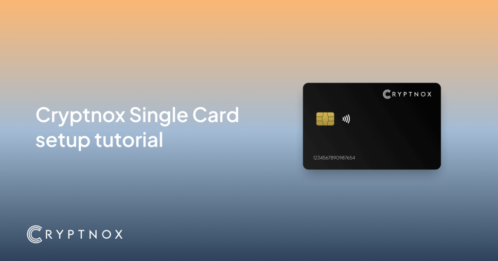 Single Card Setup Guide | Secure Cryptnox Wallet Tutorial