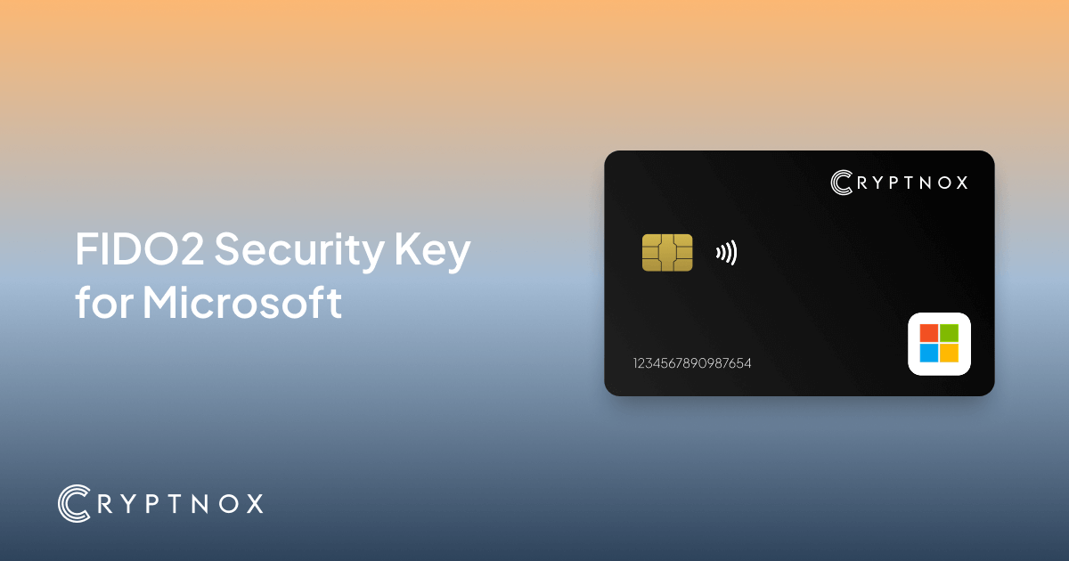 Cryptnox FIDO2 Card Microsoft Mobile Account Setup Guide