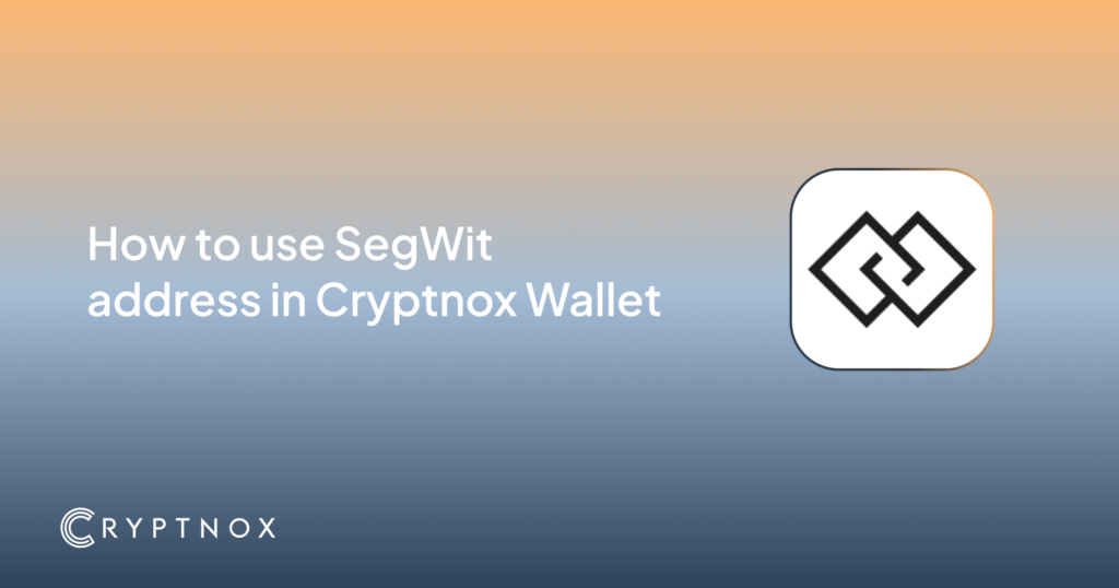 Master Segwit Addresses With Cryptnox Wallet Tutorial